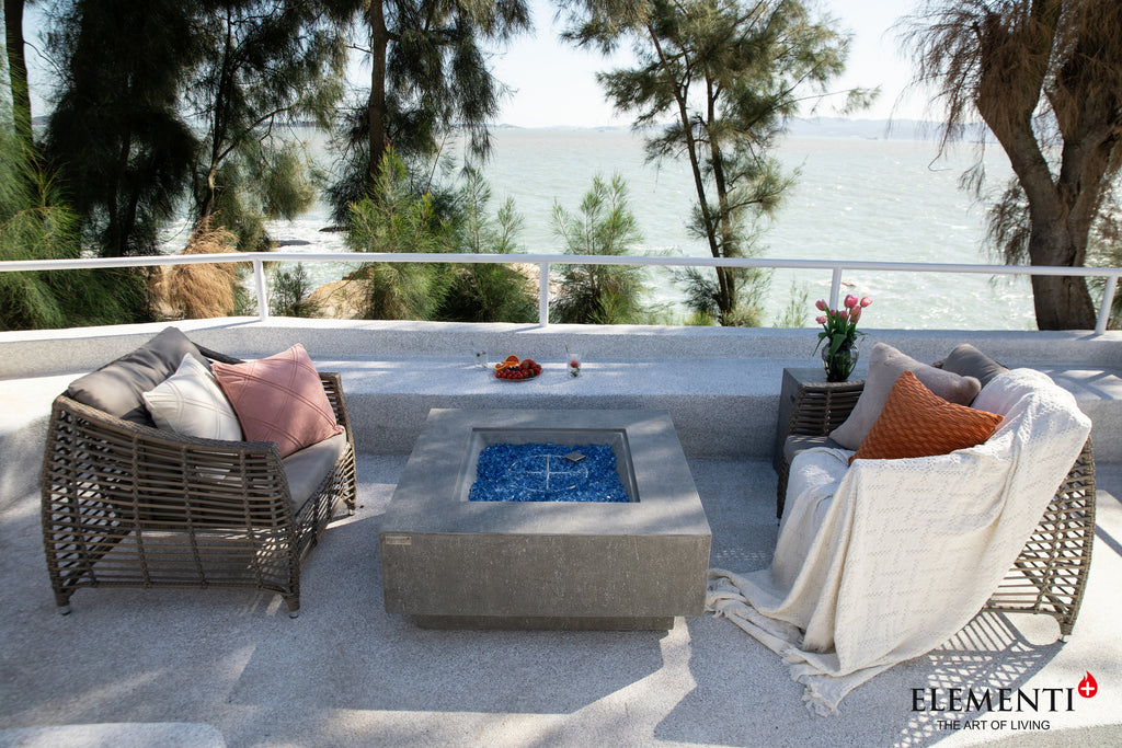 Elementi Plus OFG413LG Victoria Concrete Outdoor Fire Table – Willow Creek Designs