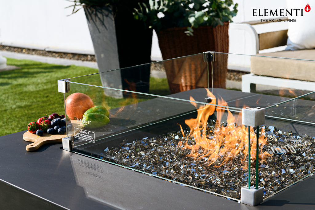 Elementi Plus OFG419DG Bergamo Concrete Outdoor Fire Table – Willow Creek Designs