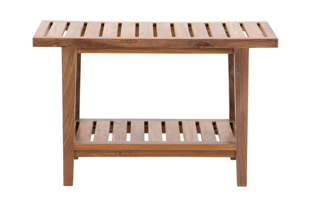 Villa 14"x29" Teak Rectangular Shower Stool – Willow Creek Designs