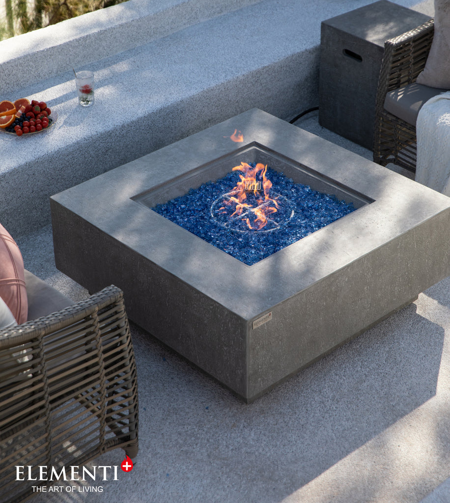 Elementi Plus OFG413LG Victoria Concrete Outdoor Fire Table – Willow Creek Designs