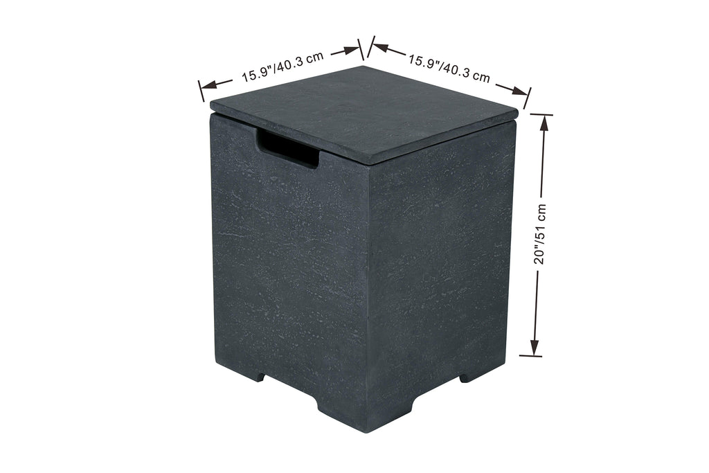 Elementi ONB405 Concrete Square Tank Cover with Removable Top – Willow ...