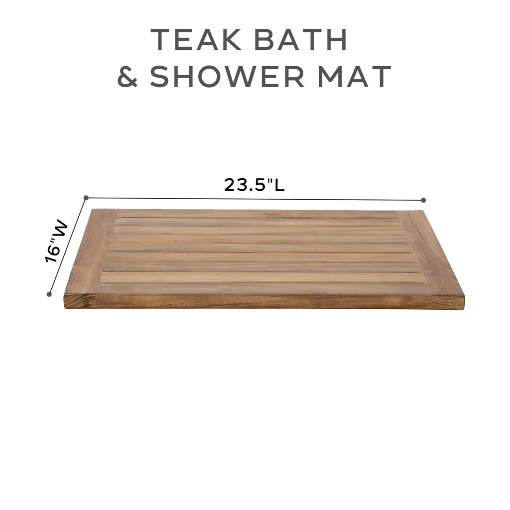 Teak Bath & Shower Mat – Willow Creek Designs